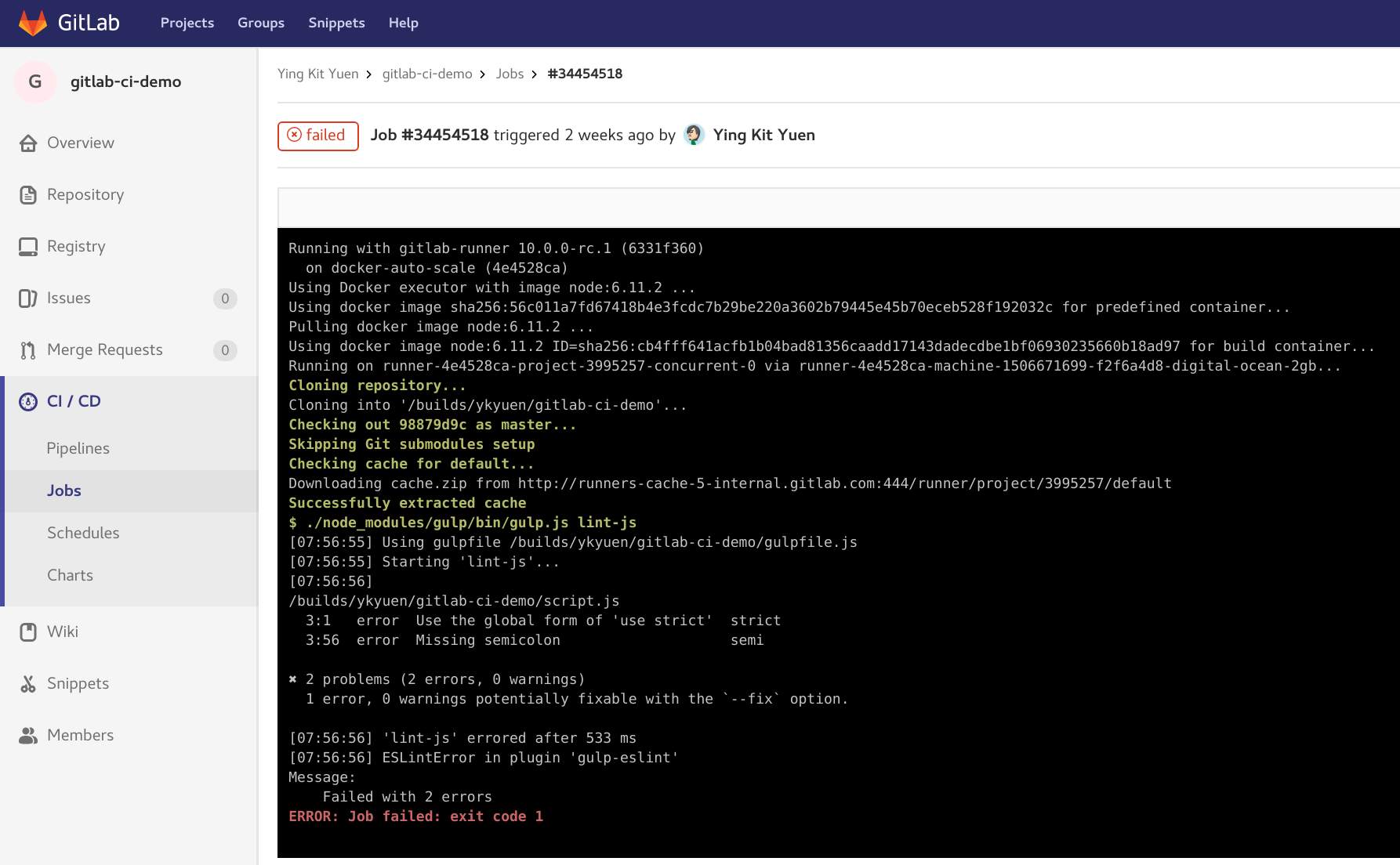 A simple GitLab CI Example Boatswain Blog